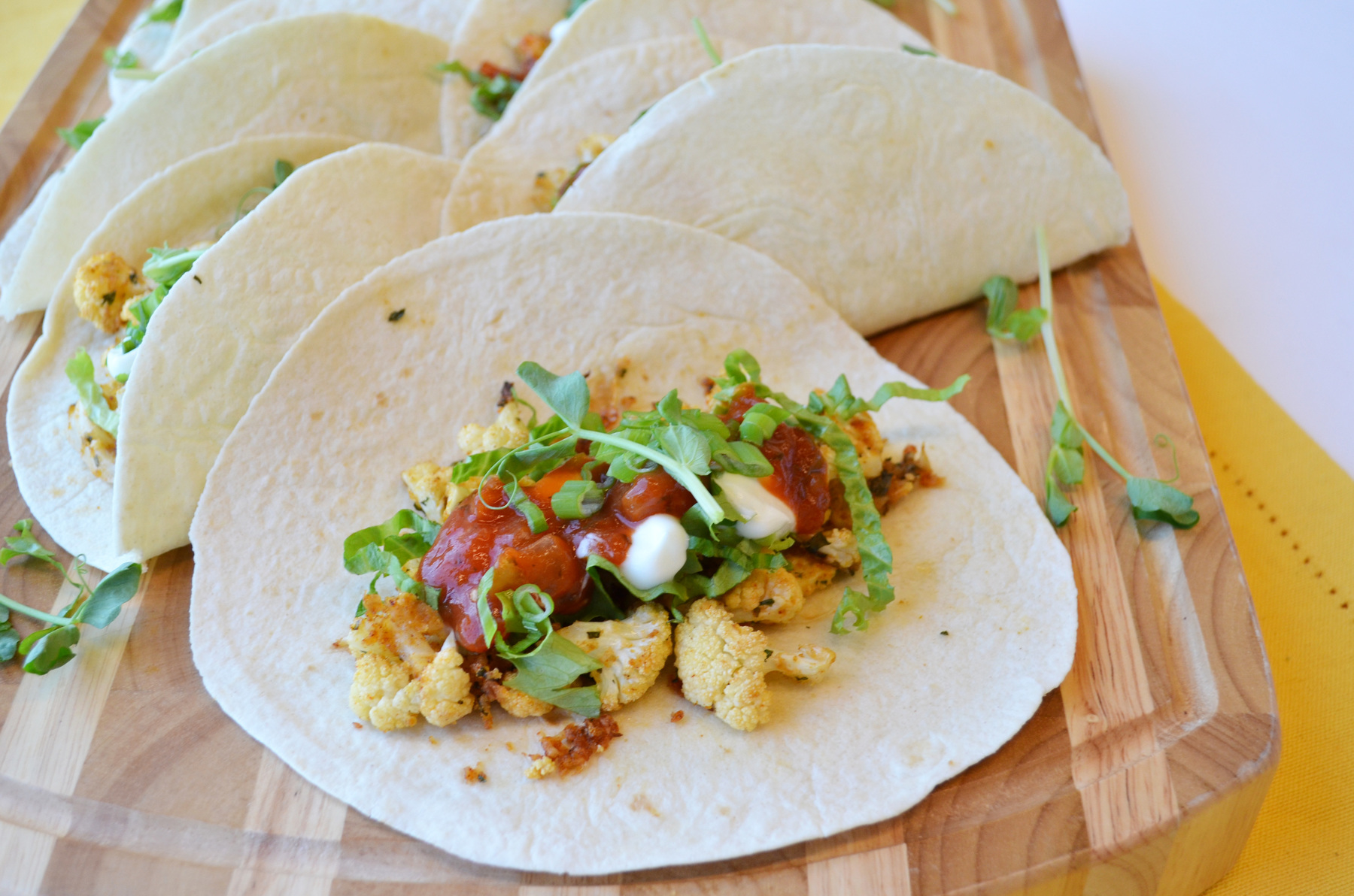 Parmesan Roasted Cauliflower Tacos | Dempster's