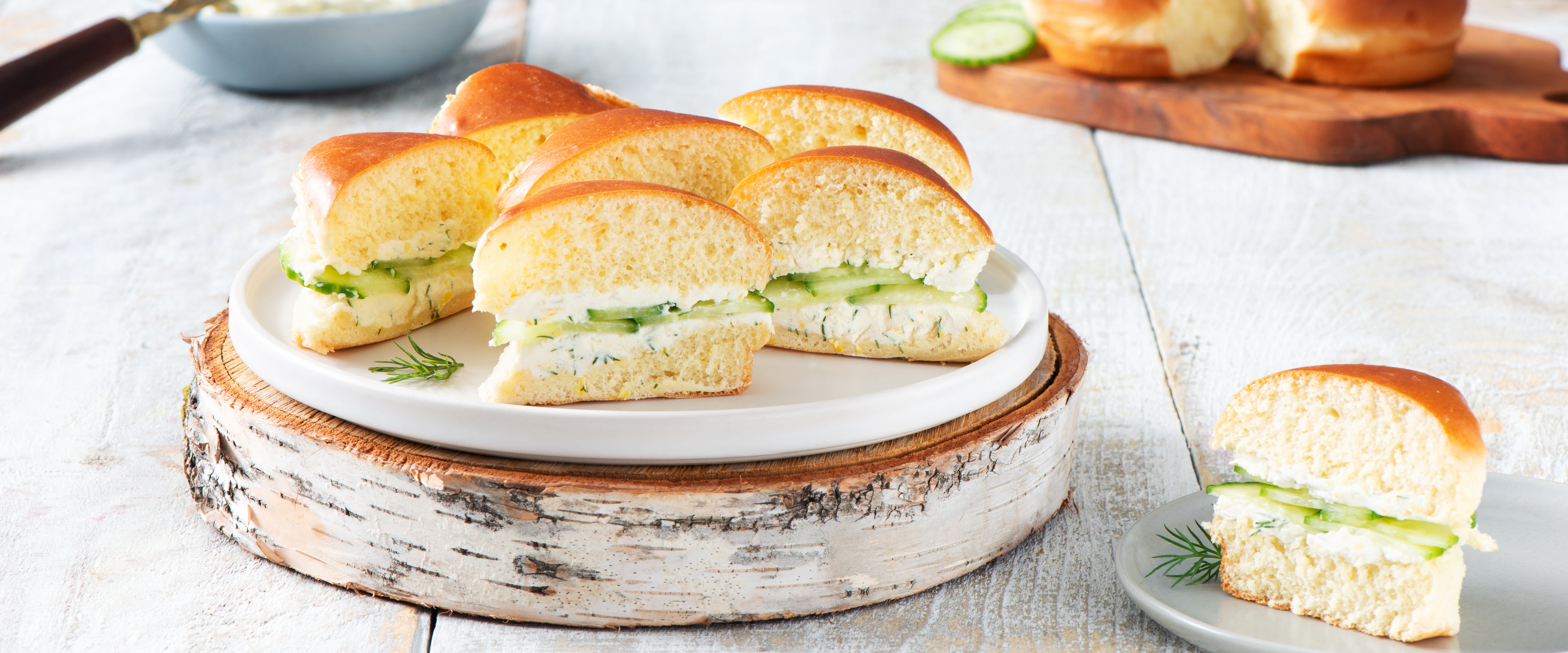 Cucumber and Dill Brioche Finger Sandwiches | Dempster's