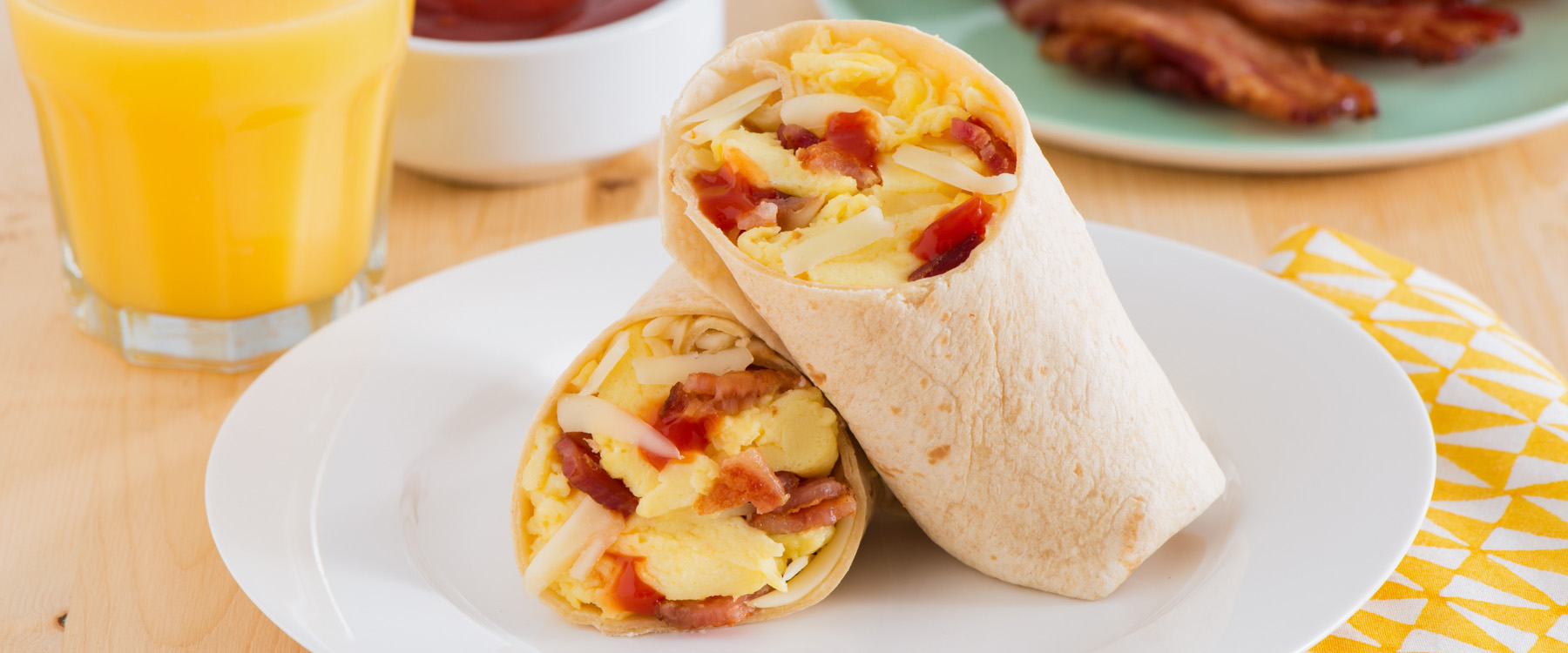 Bacon and Egg Tortilla Breakfast Wraps | Dempster's