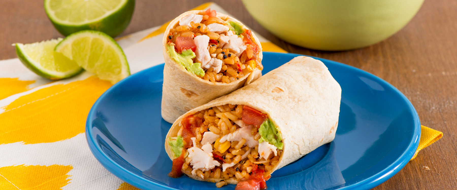 Easy Fiesta Chicken and Rice Burritos | Dempster's