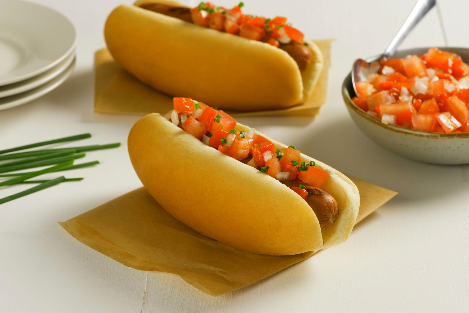 Hot Dogs with Canada Day-Inspired Salsa | Dempster's